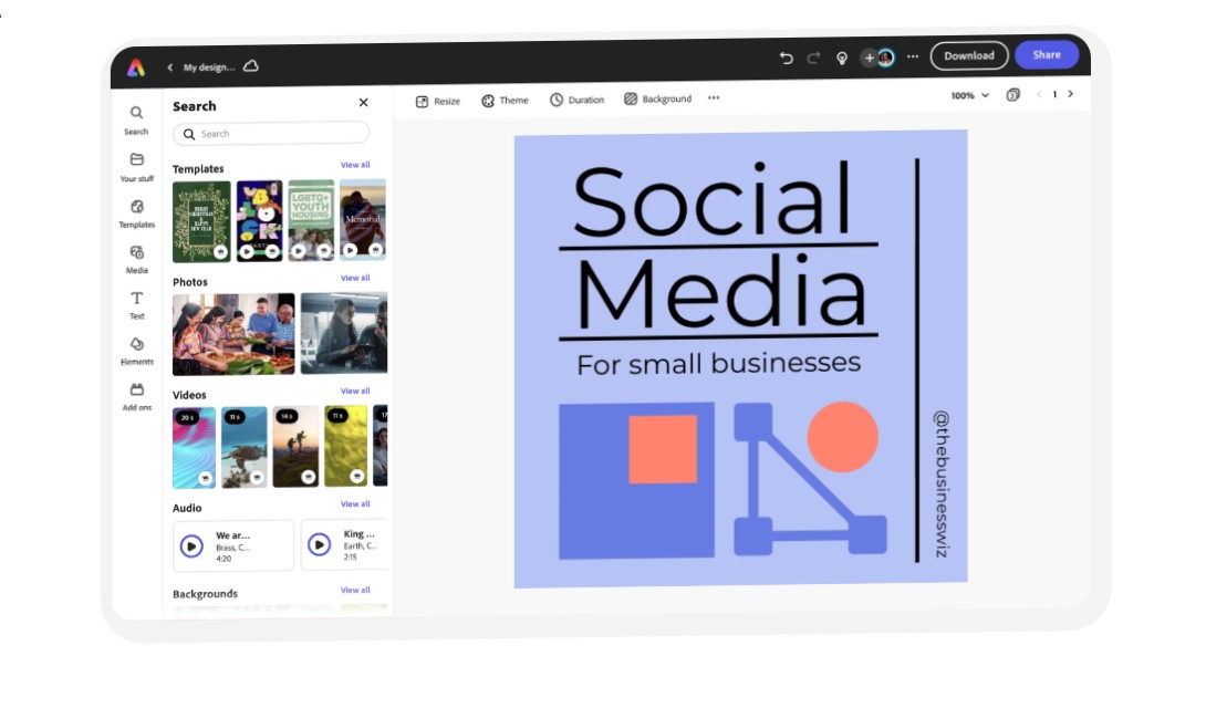 สร้างงานออกแบบ บนโซเชียลมีเดียด้วย Adobe Express | FAST TACKS